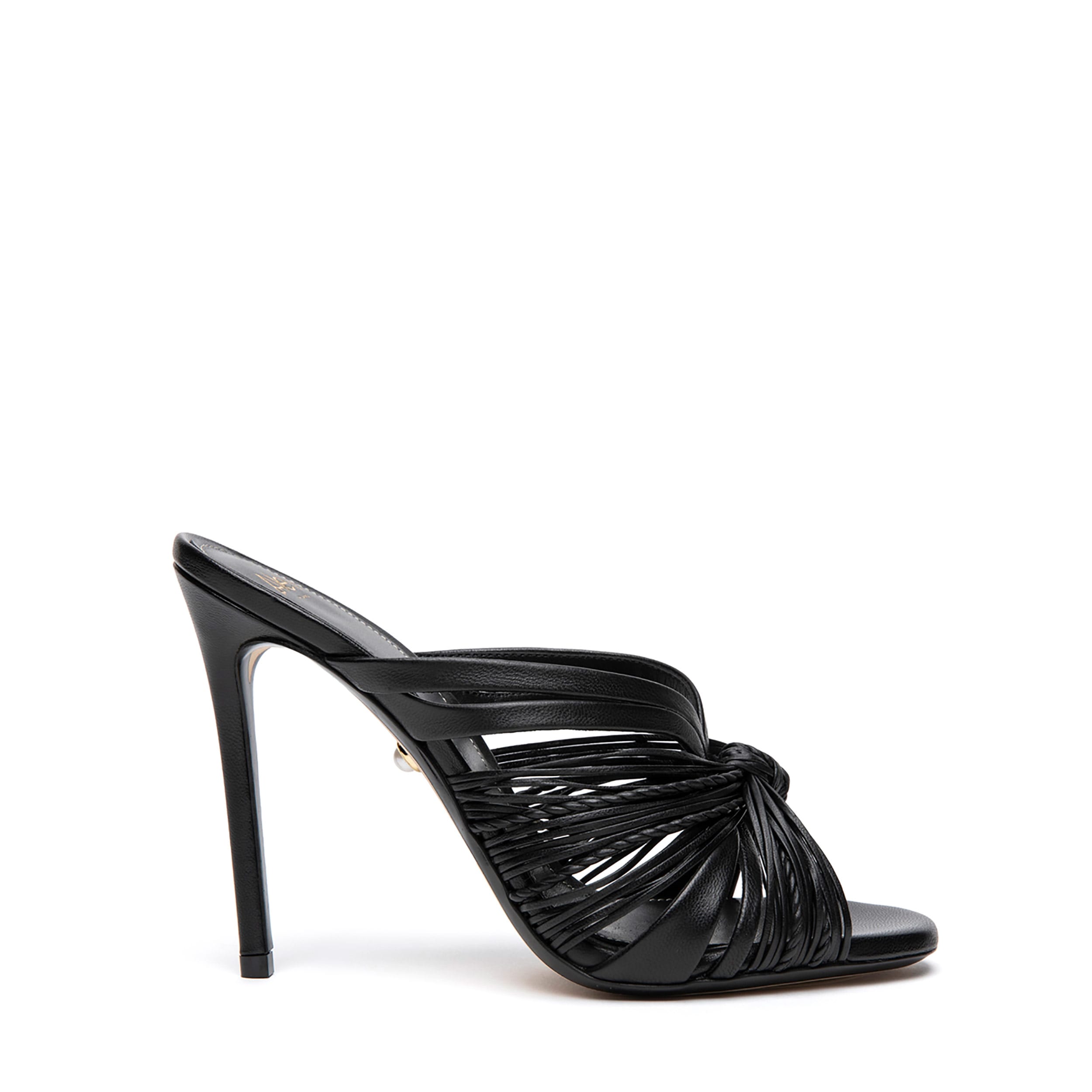 Celeste Mule Donna Pelle Laminata Nero Tacco Stiletto 110mm - Nuage ...